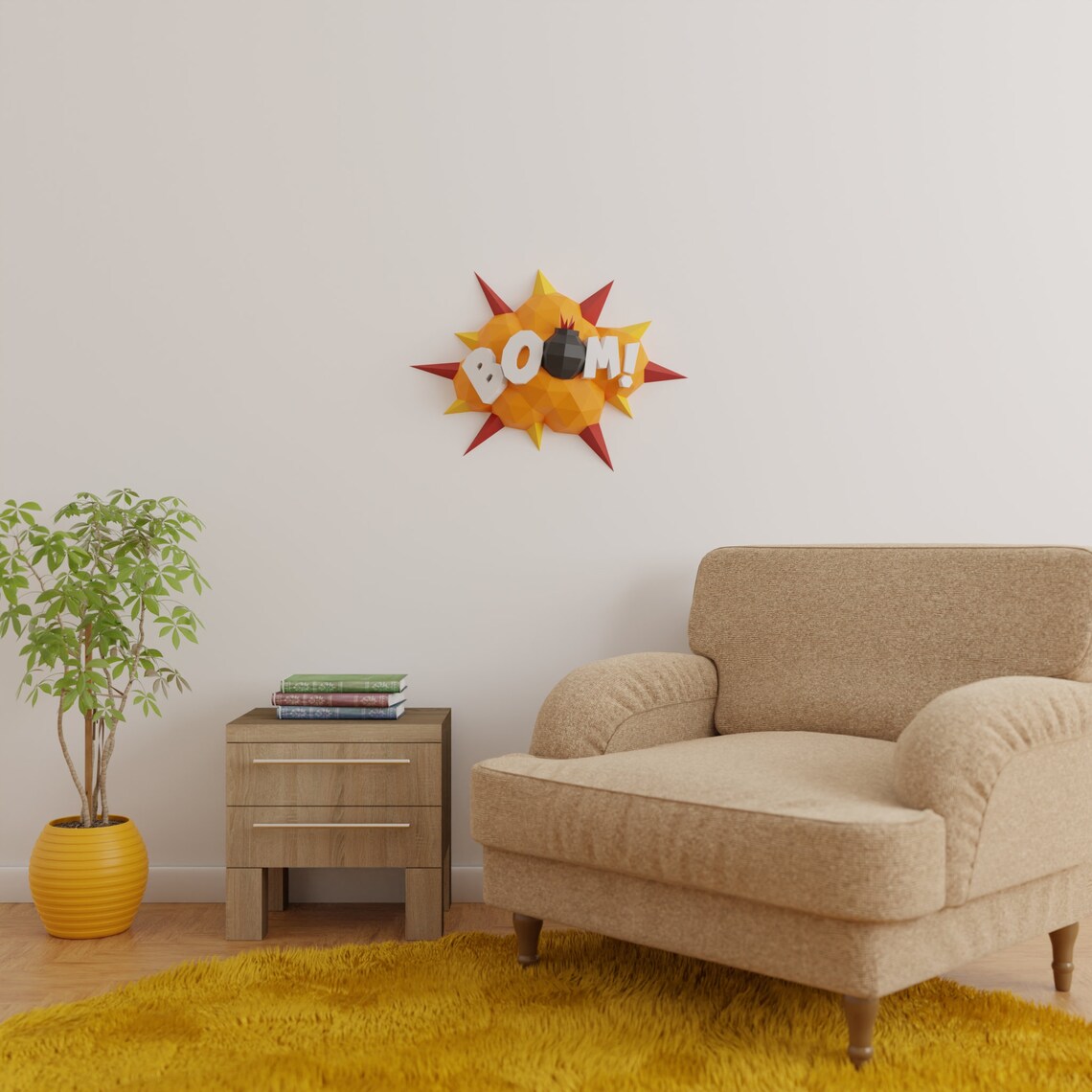 Boom Comics Pop Art Papercraft 3D DIY Low Poly Paper Crafts - Etsy ...