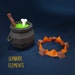 Witch's Cauldron Papercraft 3D DIY Low Poly Paper Crafts Halloween ...