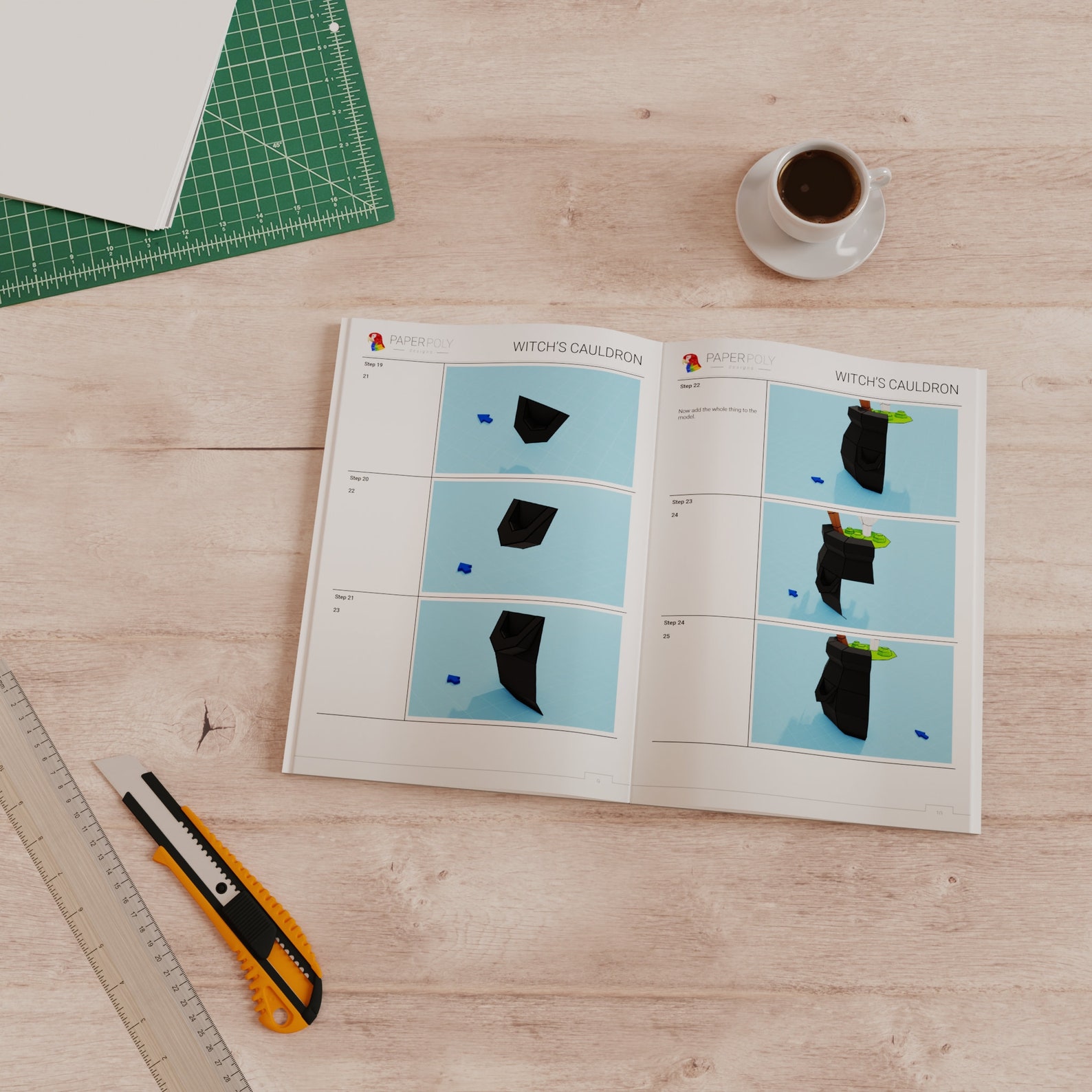 Witch's Cauldron Papercraft 3D DIY Low Poly Paper Crafts - Etsy