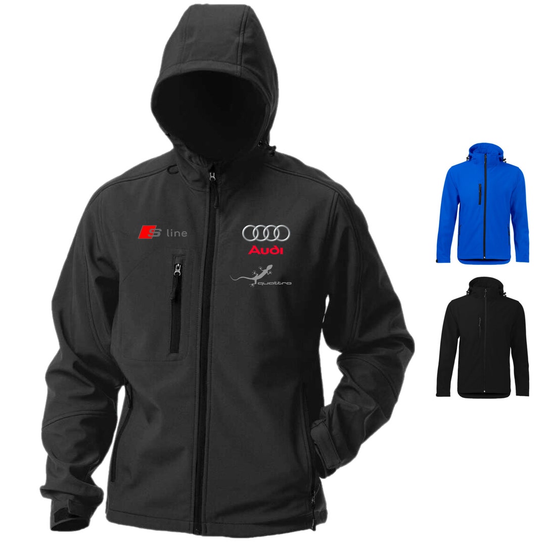 Softshell Jacket Men's Motorsport Audi S Line Rainproof and Windproof ...