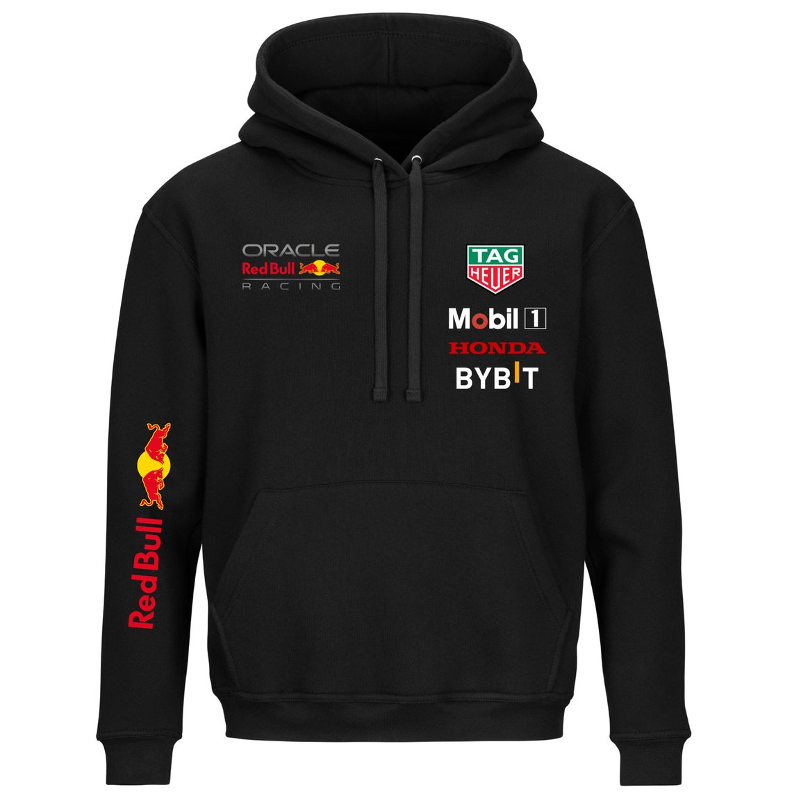 Red Bull Racing Sweatshirt With Hood Men Women Motorsport Kangaroo ...