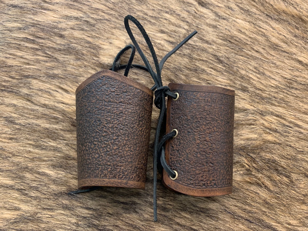 Leather Viking Medieval Bracers Blacksmith Cuffs - Handcrafted in the ...