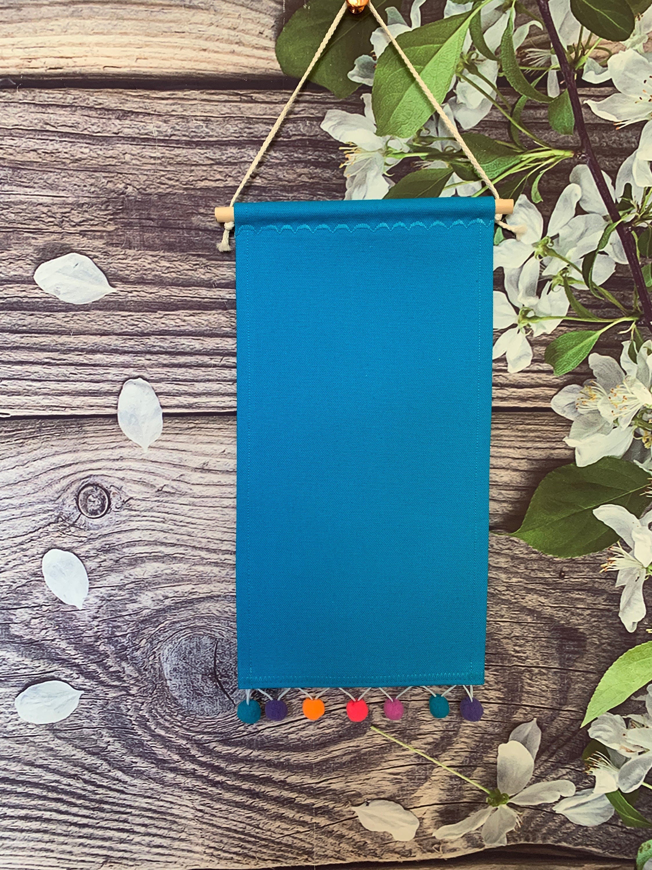 Large Tall Pin Pennant / Blue Enamel Pin Display With Colorful - Etsy