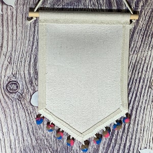 Canvas Pin Pennant / Natural Enamel Pin Display With Colorful - Etsy