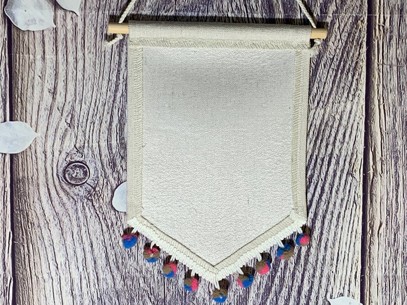 Canvas Pin Pennant / Natural Enamel Pin Display With Colorful - Etsy
