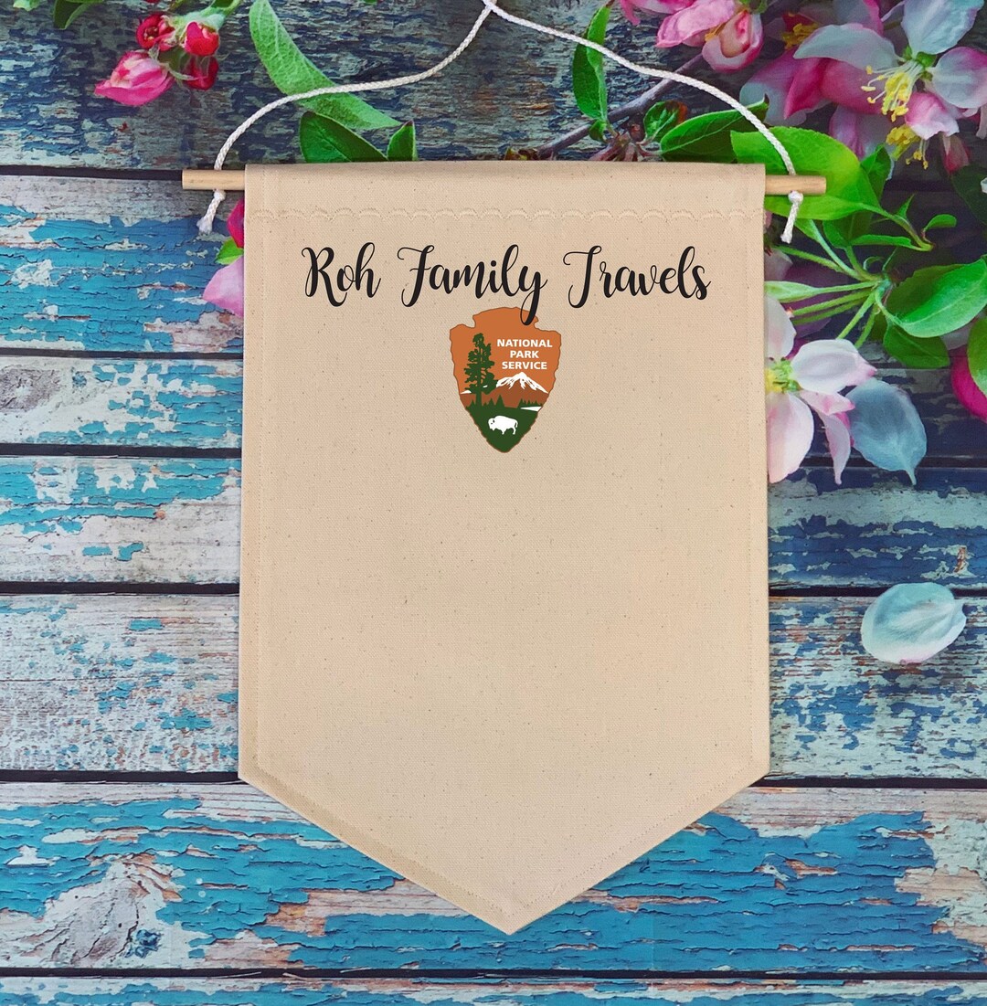 Personalized Natural (cream) Banner / Custom National Parks Banner ...