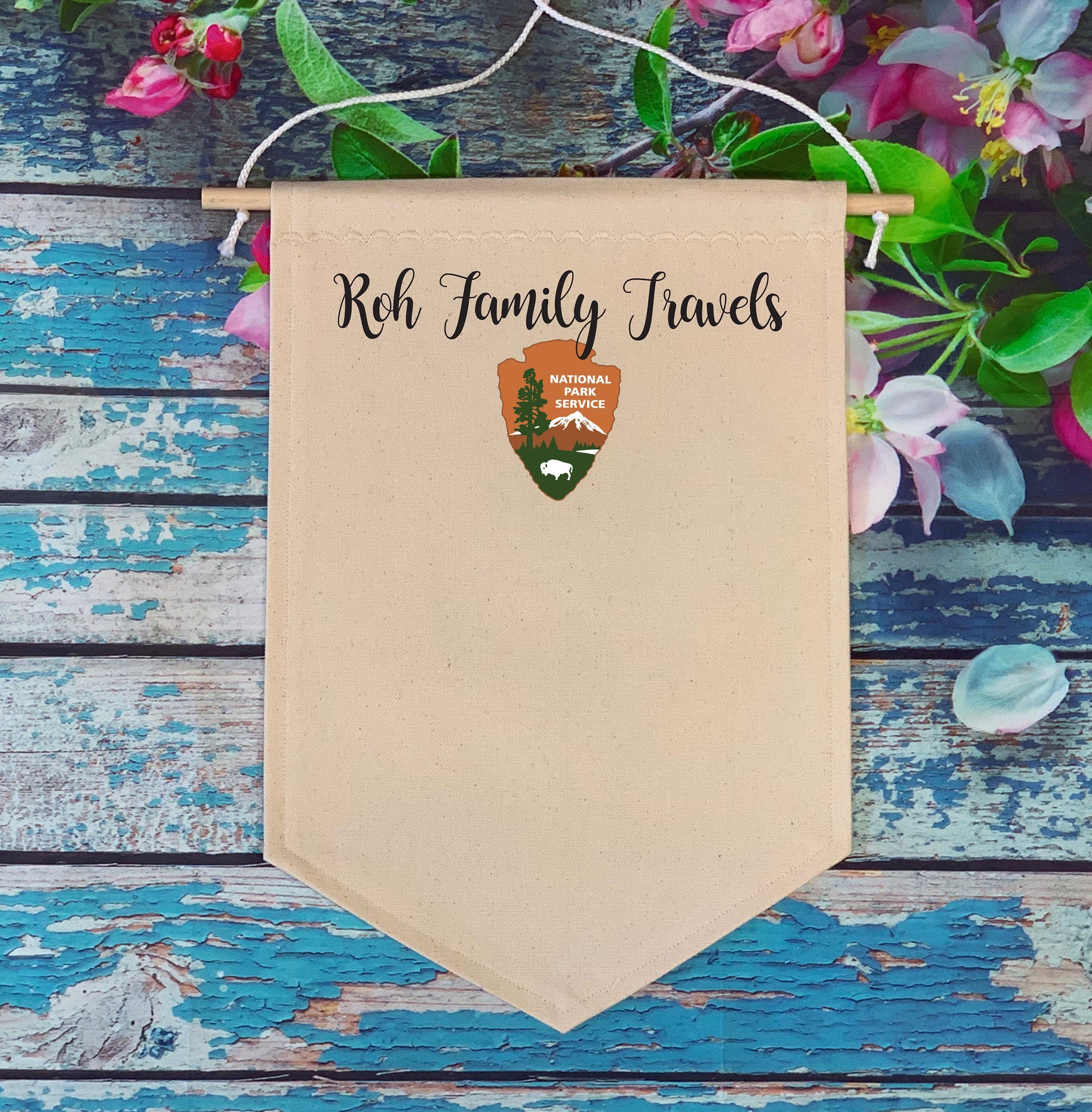 Personalized Natural cream Banner / Custom National Parks - Etsy