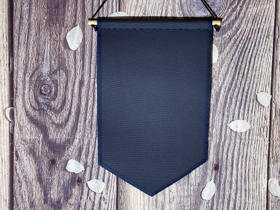 Blank Canvas Banner Enamel Pin Banner Dark Blue Pin Banner | Etsy