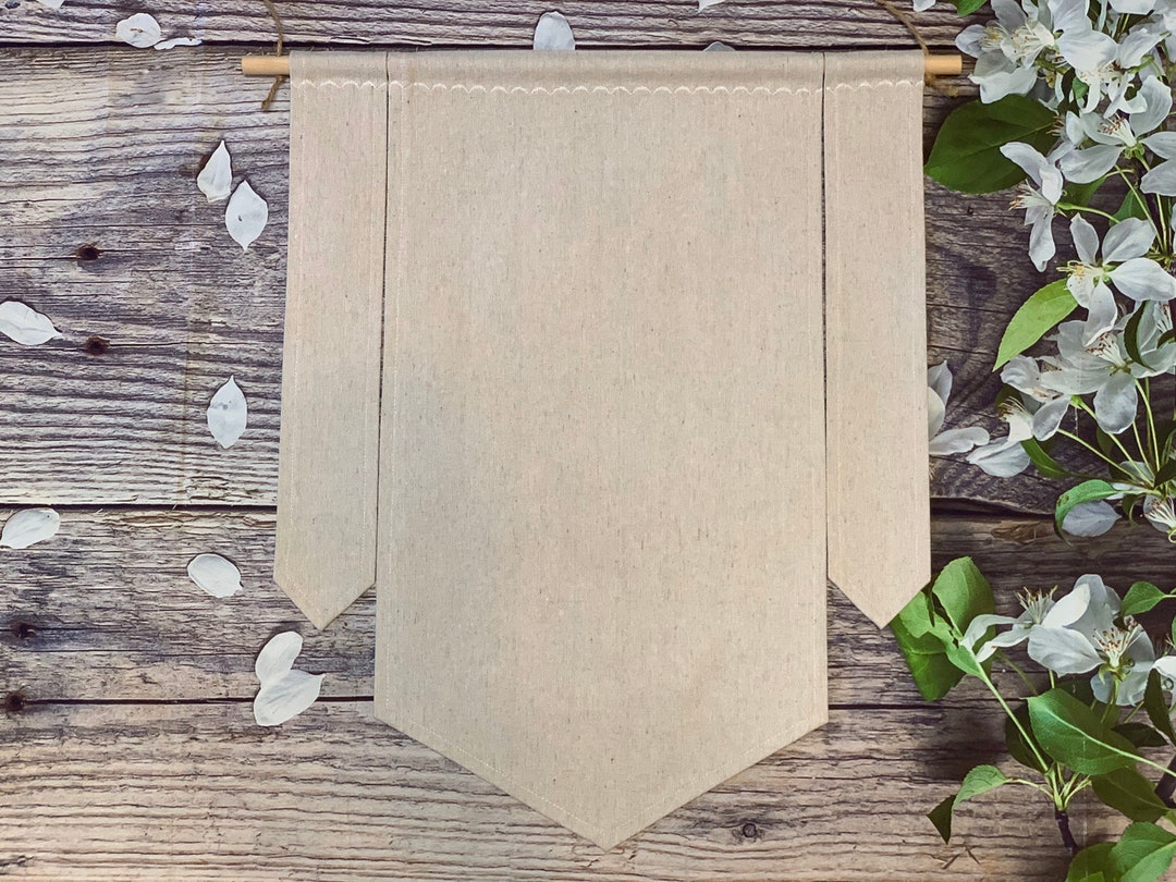 Large Three Piece Blank Canvas Banner, Wall Banner to Collect Badges ...