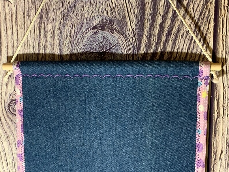 Denim Pin Display With Beautiful Embroidery On The Bottom And | Etsy