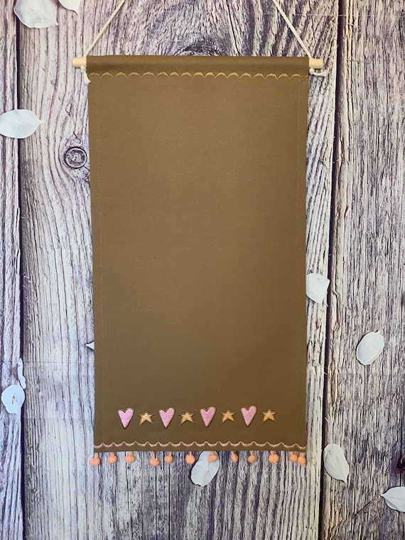 Enamel Pin Display in Light Brown Color With Beautiful Pompom - Etsy