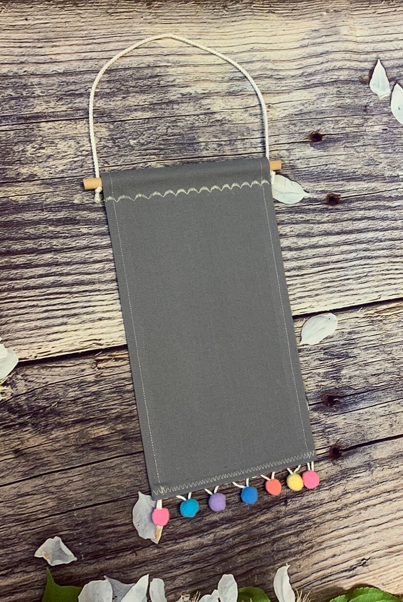 Large Tall Pin Pennant / Gray Enamel Pin Display With Colorful - Etsy