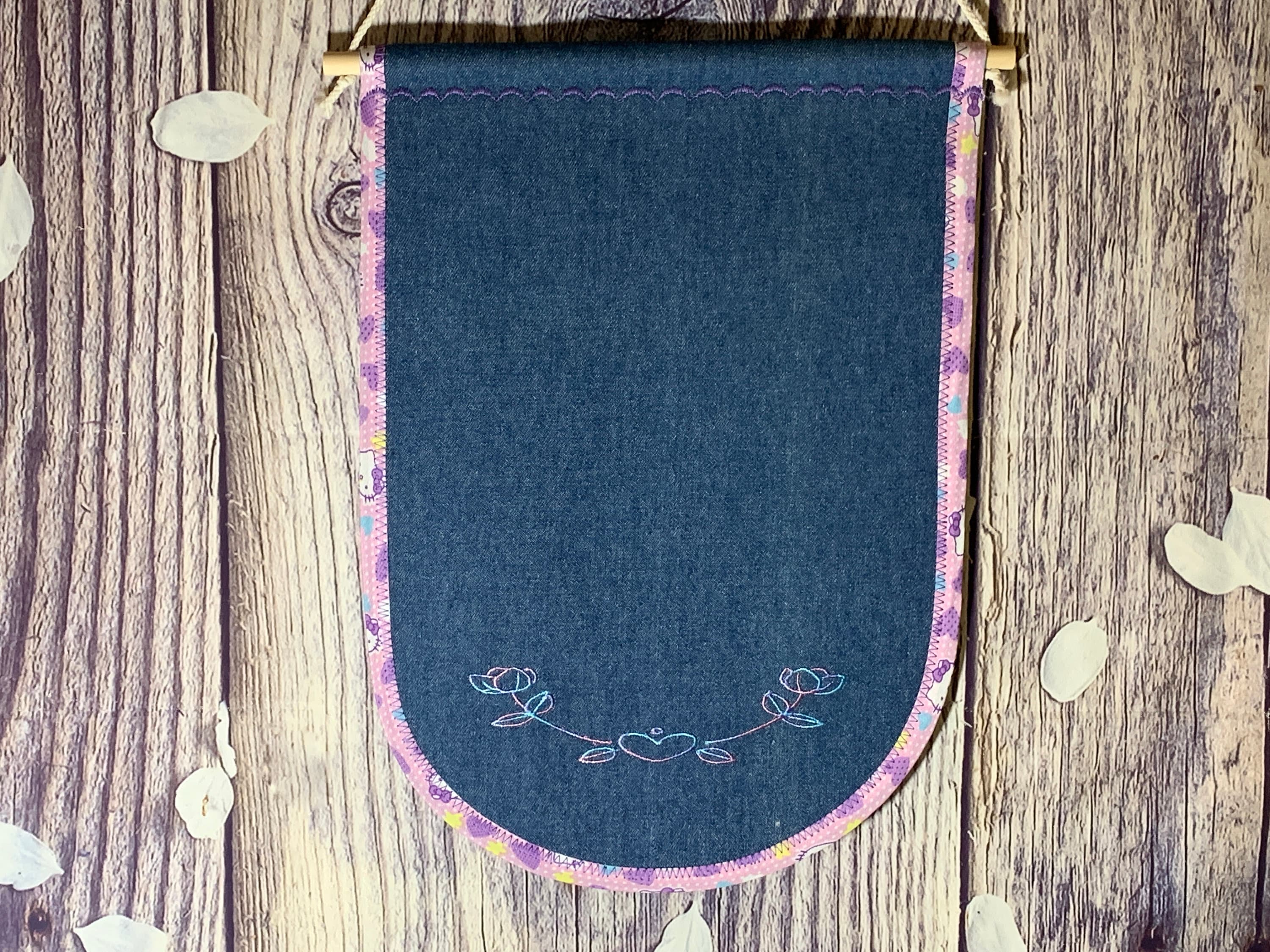 Denim Pin Display With Beautiful Embroidery on the Bottom and - Etsy