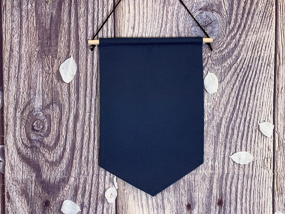 Large Navy Blue Blank Canvas Banner Wall Banner to Collect | Etsy