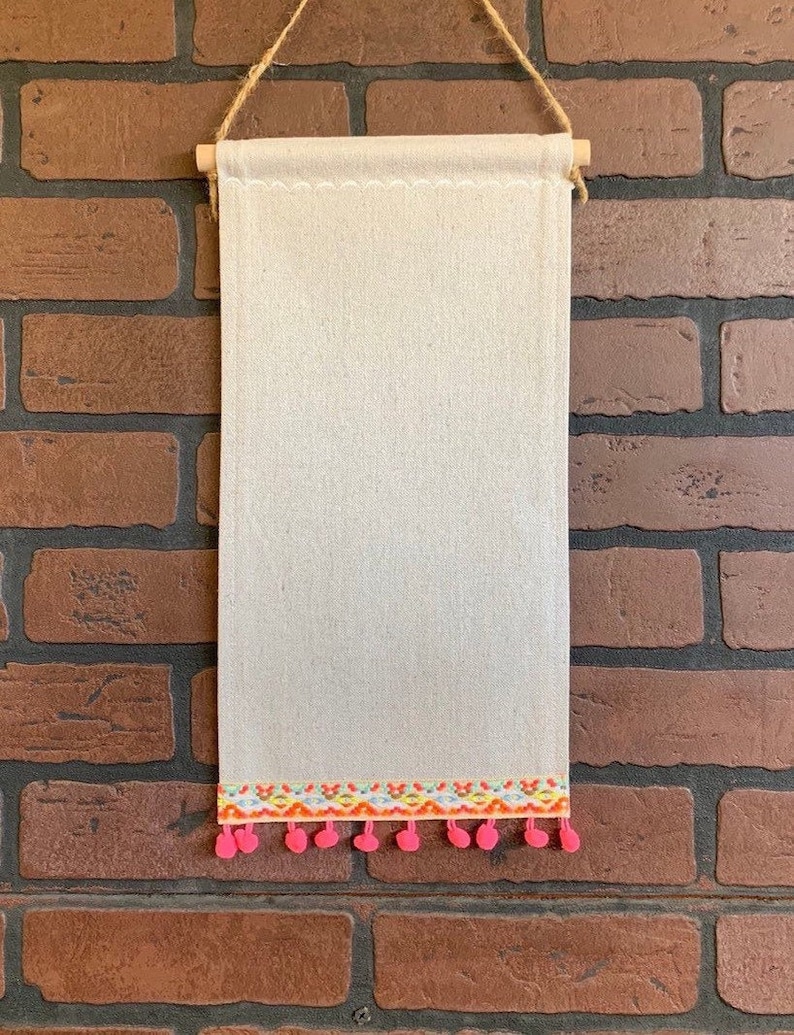 Tall 15 1/2 X 8 Inch Blank Canvas Banner With Beautiful | Etsy