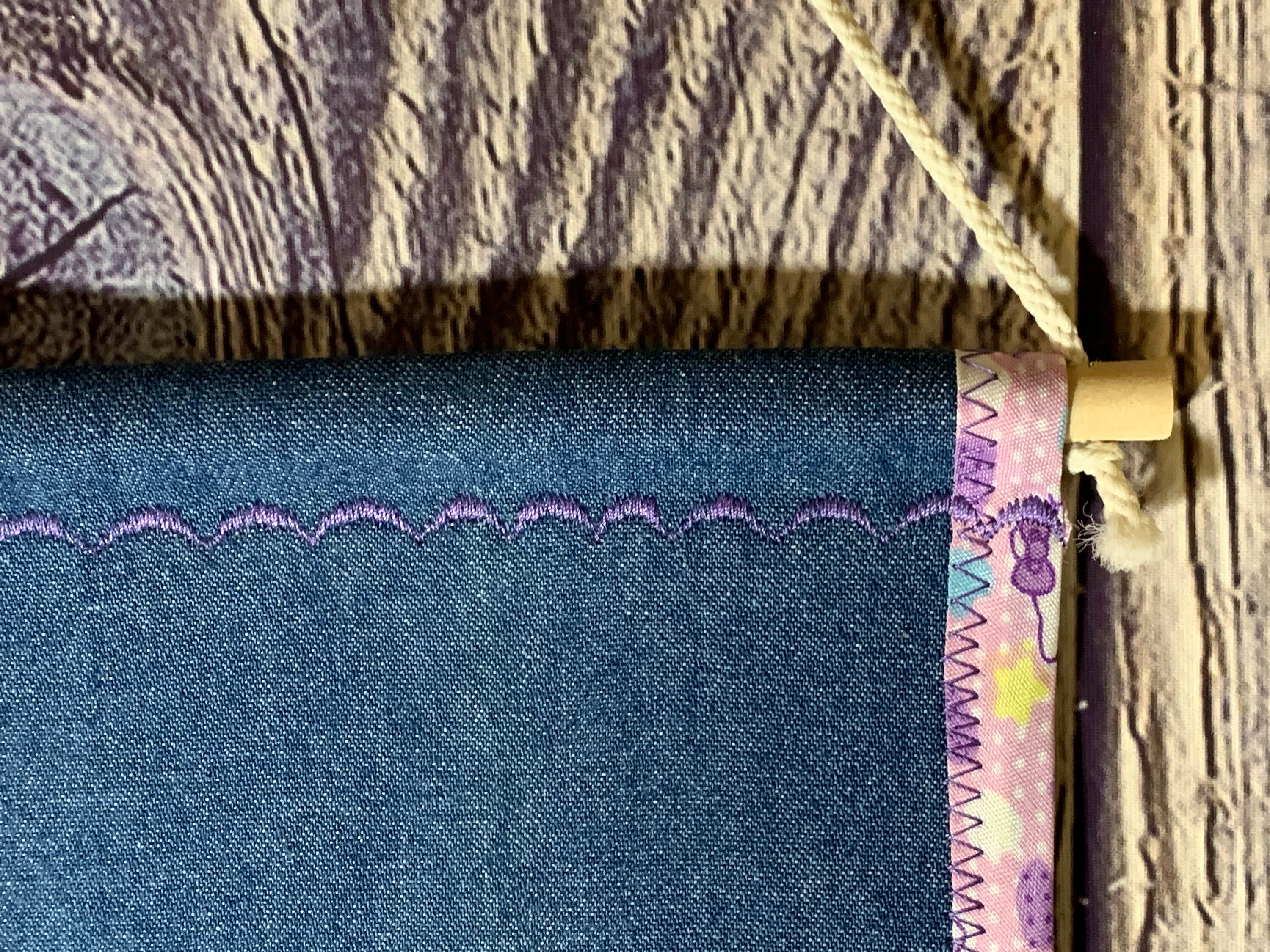 Denim Pin Display With Beautiful Embroidery on the Bottom and - Etsy