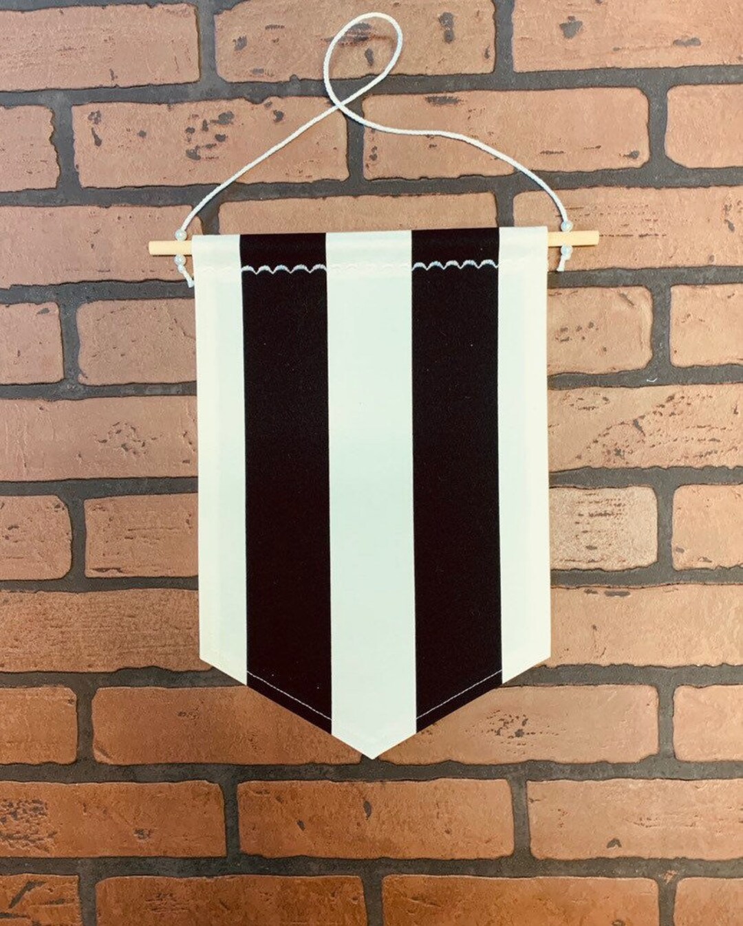 Large Pin Banner. Enamel Pin Banner With Black and White Stripes, Pin ...