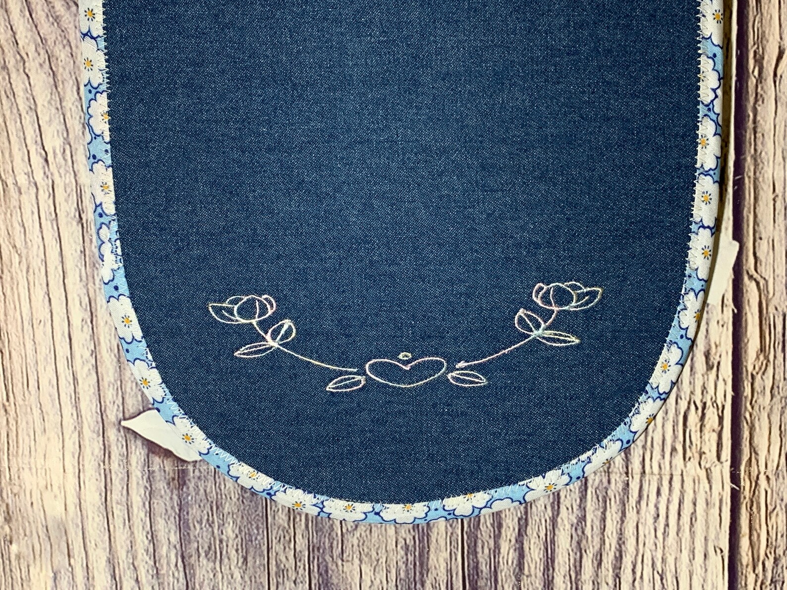 Denim Pin Display With Beautiful Embroidery on the Bottom and ...