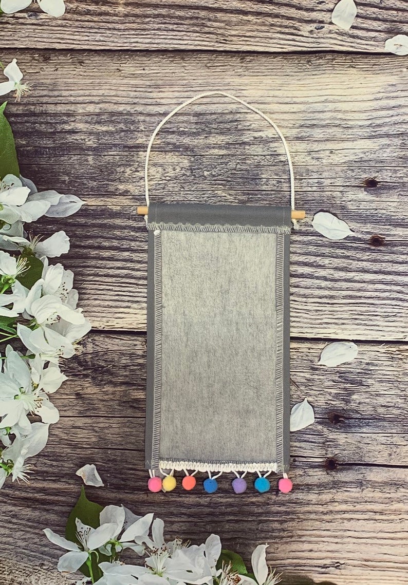 Large Tall Pin Pennant / Gray Enamel Pin Display With Colorful - Etsy