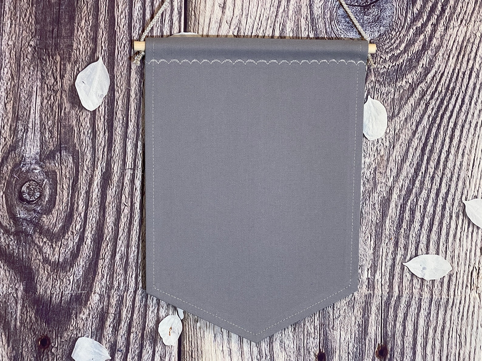Large Gray Blank Canvas Banner, Wall Banner to Collect Badges and ...