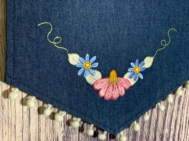 Denim Pin Banner /handcrafted Denim Pin Banner With - Etsy