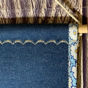 Denim Pin Display With Beautiful Embroidery on the Bottom and ...