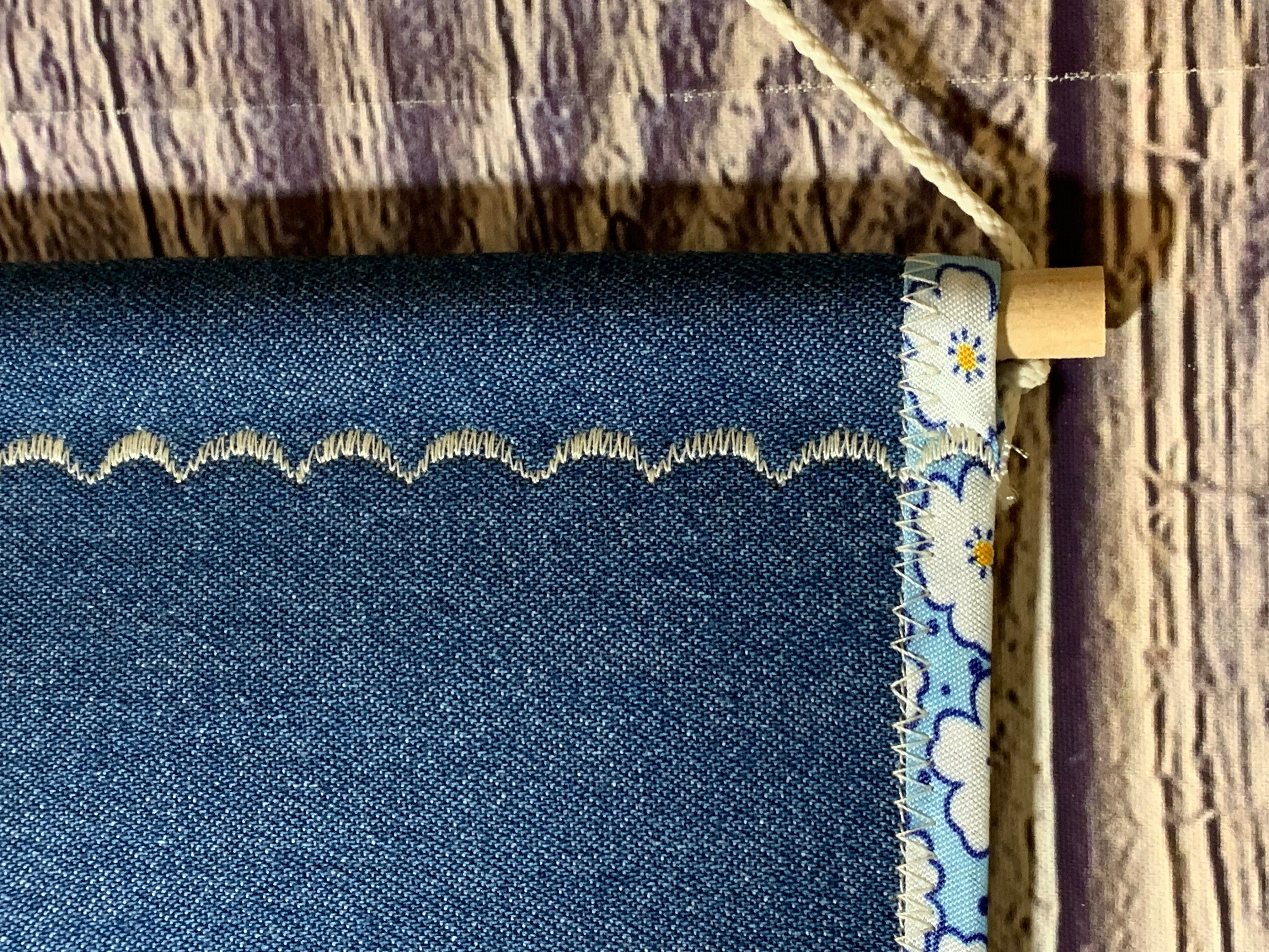 Denim Pin Display With Beautiful Embroidery on the Bottom and - Etsy