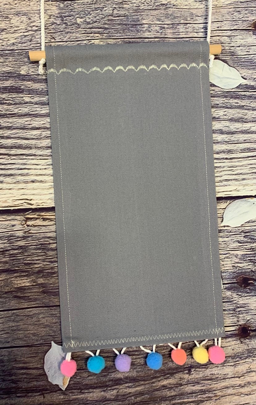 Large Tall Pin Pennant / Gray Enamel Pin Display With Colorful - Etsy