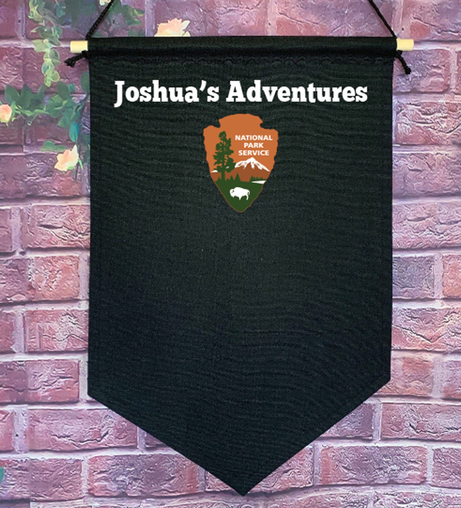 Personalized Black Banner / Custom National Parks Banner/ | Etsy