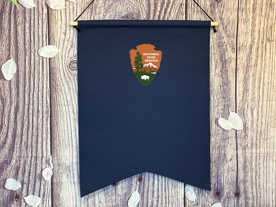 Personalized Navy Blue Banner/ Custom National Parks Banner/ Pin ...