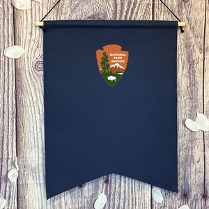 Personalized Navy Blue Banner/ Custom National Parks Banner/ Pin ...