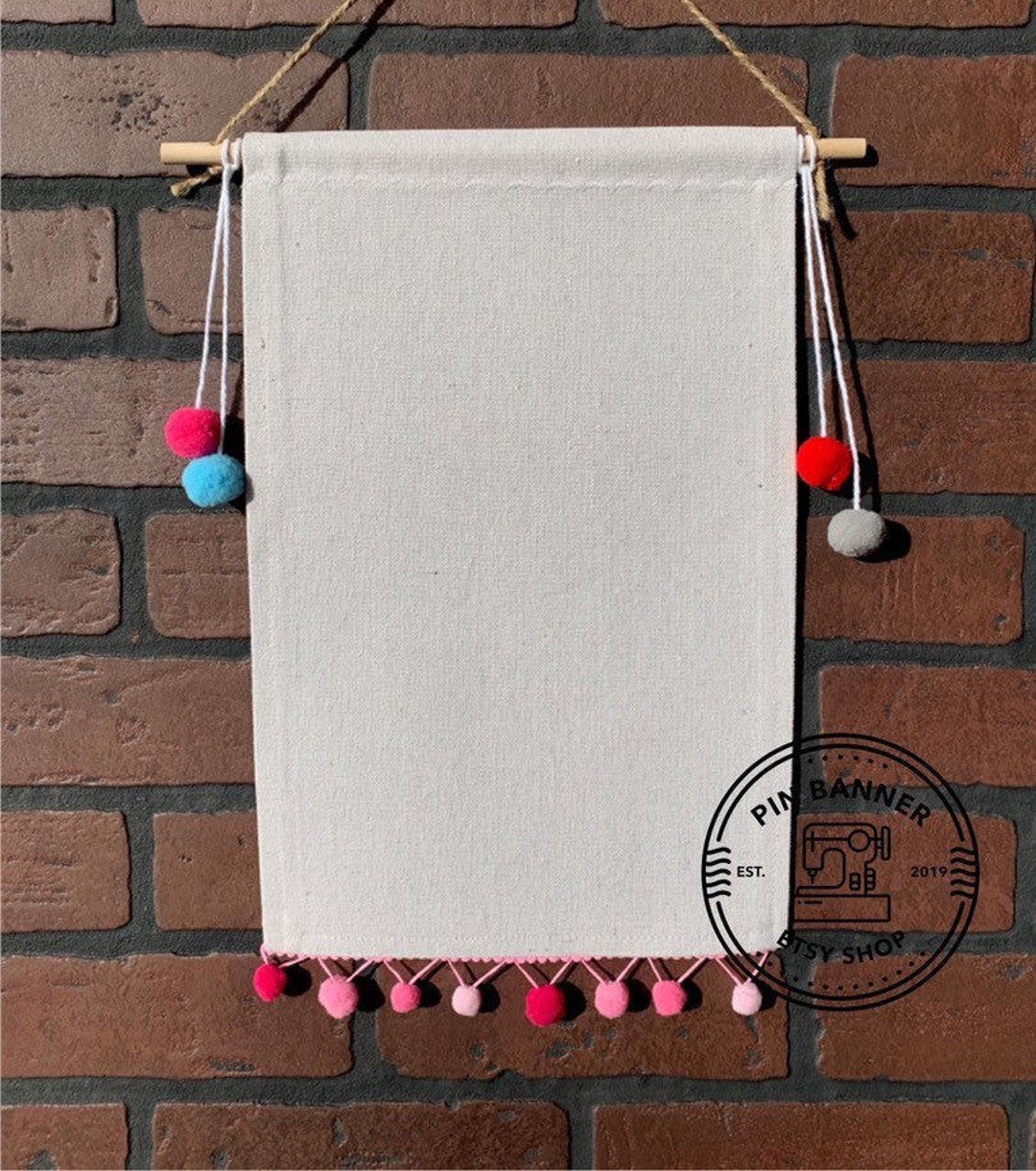 Large Blank Canvas Banner, Rectangular Canvas Banner Pin Display, Blank ...