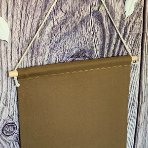 Enamel Pin Display in Light Brown Color With Beautiful Pompom Trim and ...