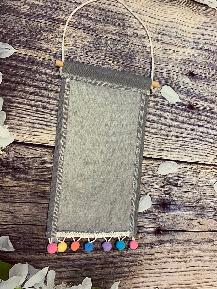 Large Tall Pin Pennant / Gray Enamel Pin Display With Colorful | Etsy