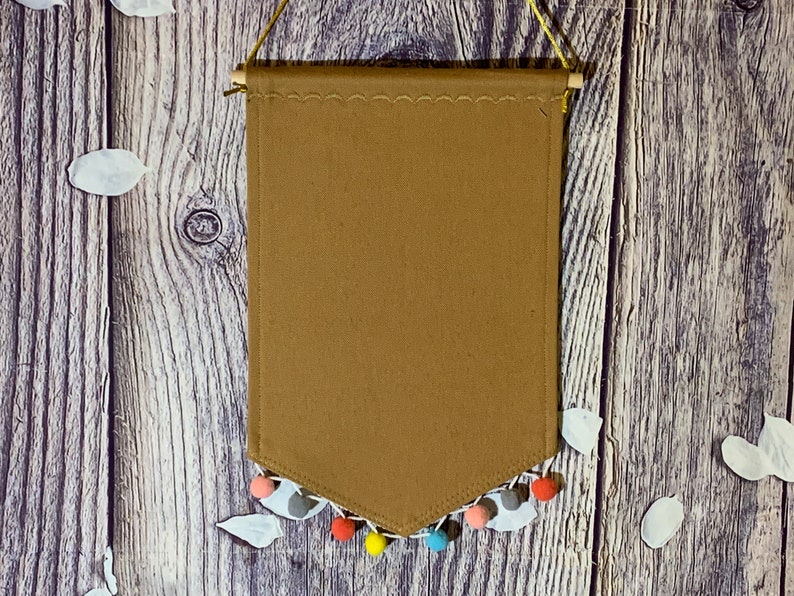 Canvas Pin Pennant / Brown Enamel Pin Display With Colorful | Etsy
