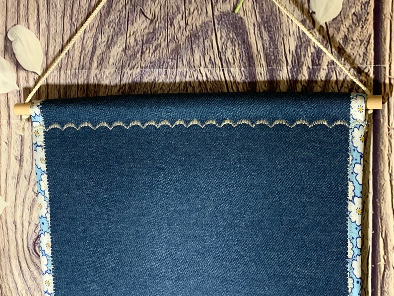 Denim Pin Display With Beautiful Embroidery on the Bottom and | Etsy
