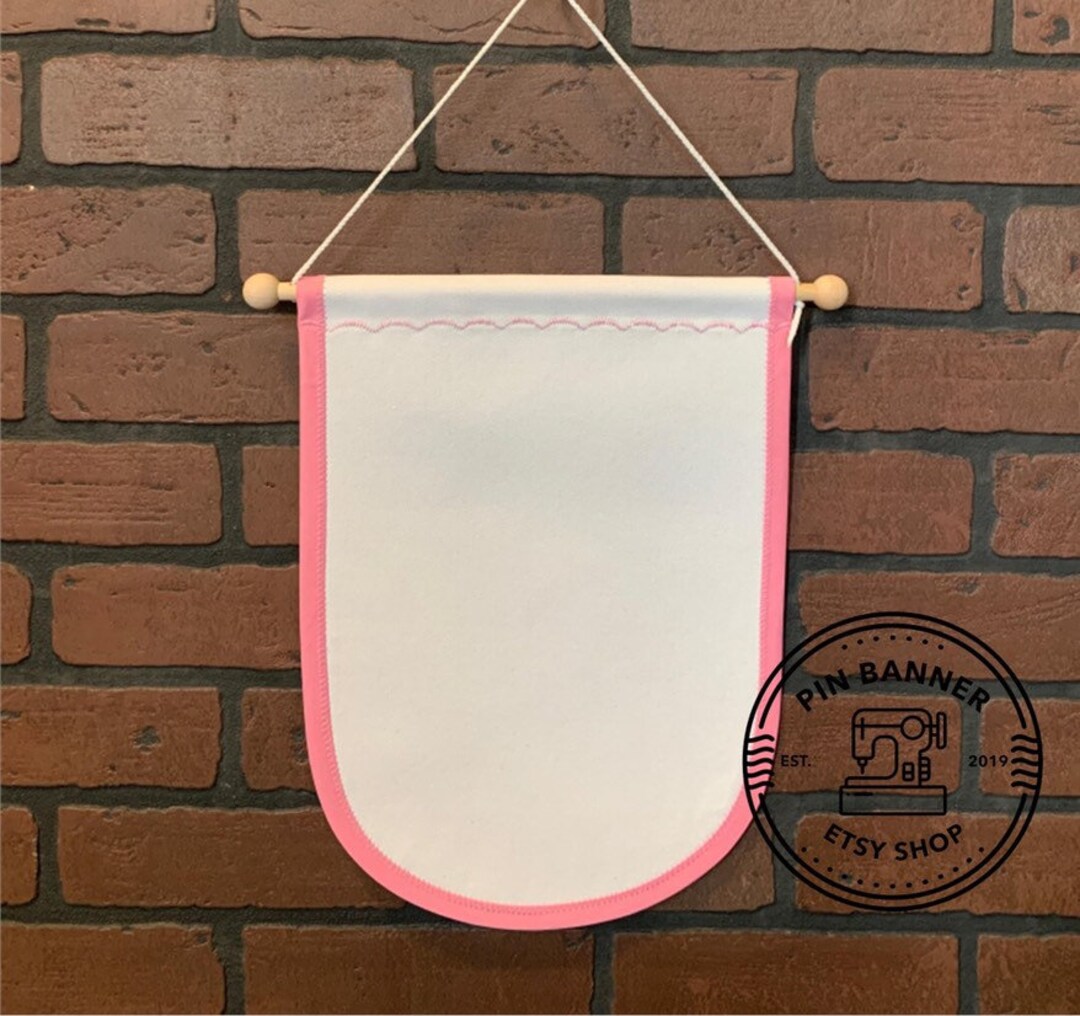 Large Pin Badge Display, Blank Canvas Banner in White and Double Fold ...
