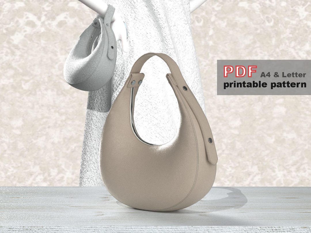 Baguette Bag PDF Pattern - Shoulder and Elbow Bag With Adjustable Strap ...