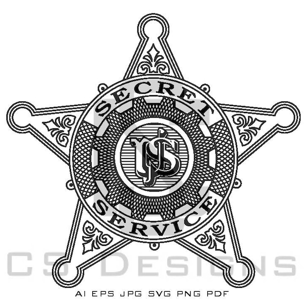 Secret Service Badge - Etsy