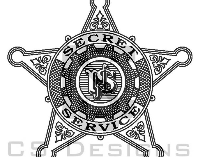 US Secret Service Old Star Laser Cut File Vector Digital Download - Etsy