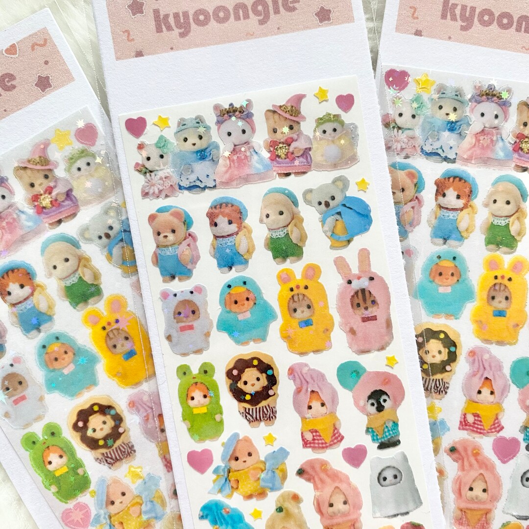 Calico Critters Sticker Sheet Sylvanian Families Stickers - Etsy