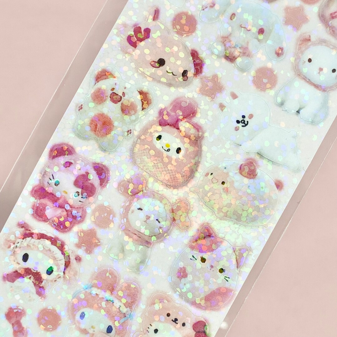 Kawaii Pink Plushies Stickers - Etsy