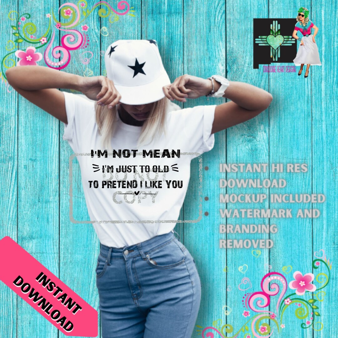 I'M NOT MEAN Sublimation PNG - Etsy