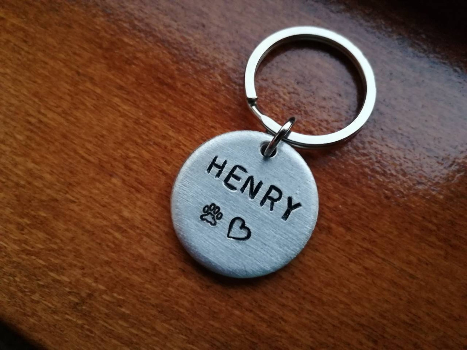 Henry Dog Name Pet tag Puppy tag Dog tag Dog ID Silver Dog Tag | Etsy