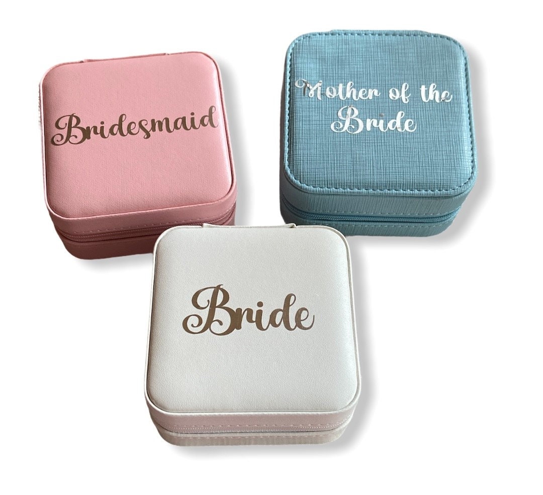 Personalised Travel Jewellery Box, Title or Named Jewellery Case ...