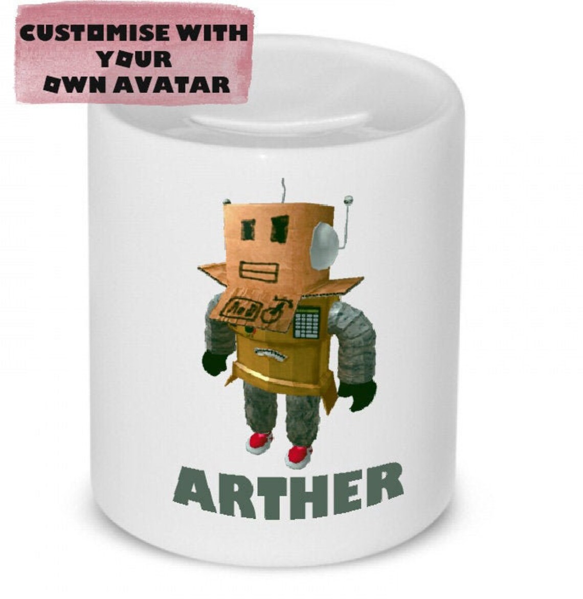 Personalised Roblox Money Box/mug/pillow. Gifts for School Friends ...