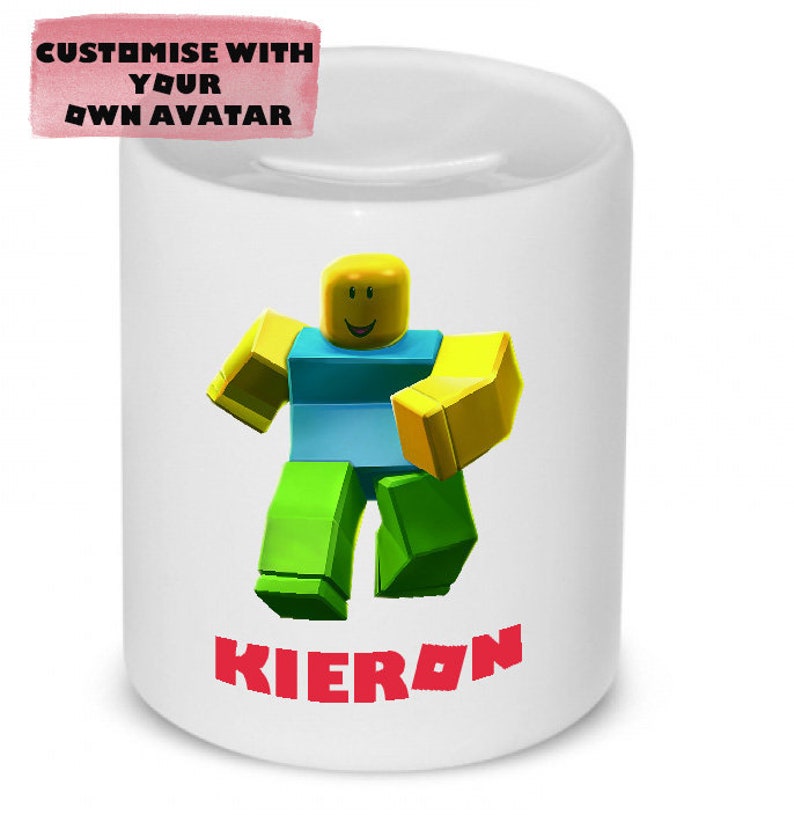 Personalised Roblox Money Box/mug/pillow. Gifts for School Friends ...