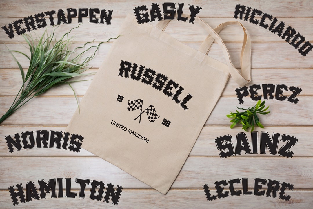Formula 1 Tote Bag, Verstappen, Perez, Leclerc, Sainz, Norris, Hamilton ...
