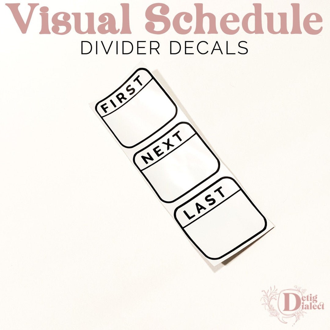 Visual Schedule Divider Decals - Etsy