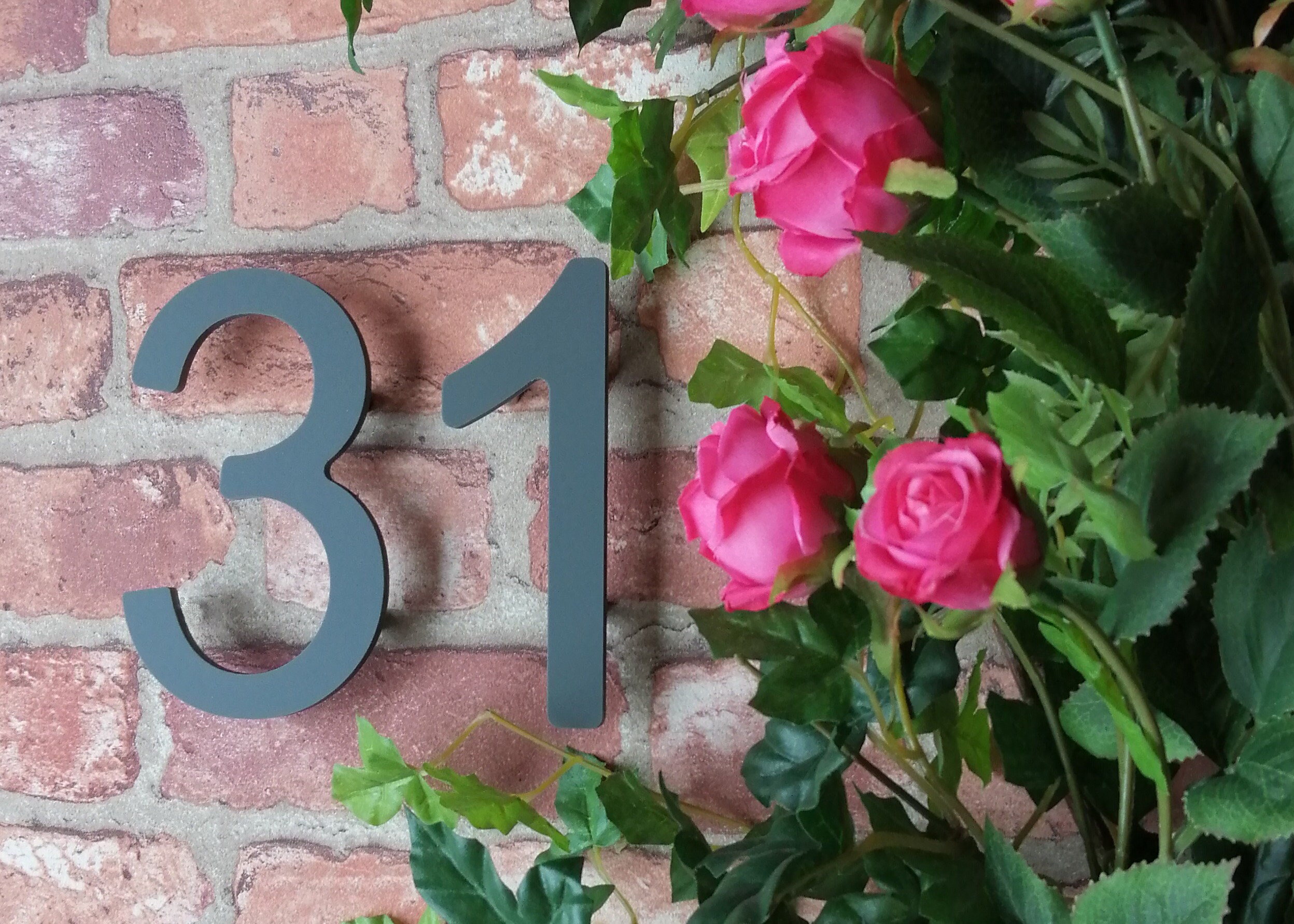 Modern Acrylic House Number Numbers Floating Digits Easy to | Etsy UK